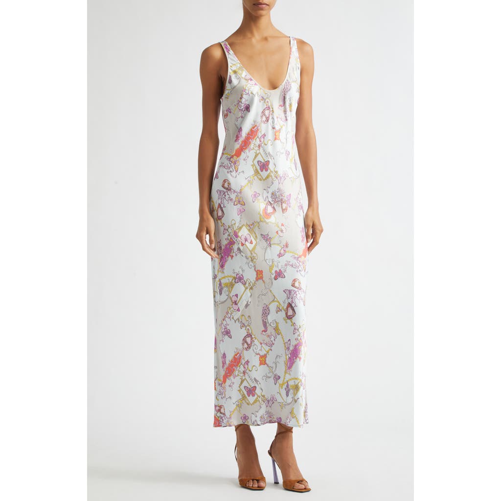 L'AGENCE L'AGENCE Akiya Mixed Print Satin Slipdress